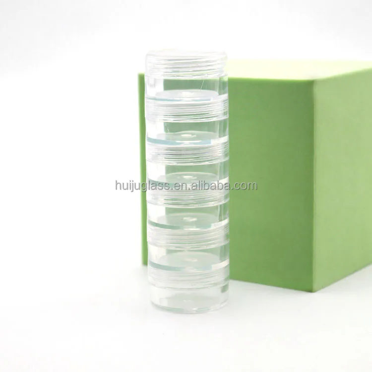 Stackable Cosmetic Containers with Screw Lids and Label 10 Grams Clear ...