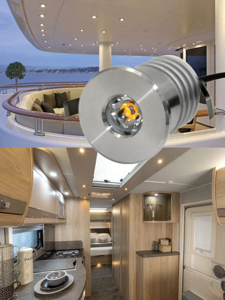 3W Waterproof Mini LED Spot Light for Boat RV - 316L SS