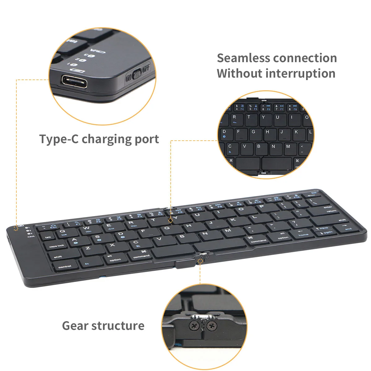 Hot Selling Ultra Slim Portable Foldable Keyboard Rechargeable Travel ...
