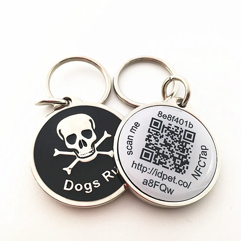 Wholesale High Quality Low MOQ Custom QR Code NFC Smart Pet ID Tag Dog Tags
