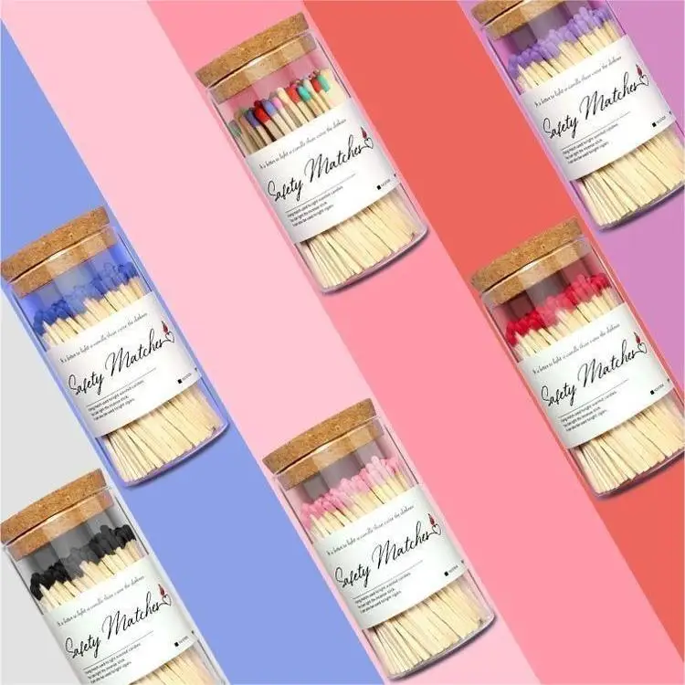 Safety Luxury Personalized 96 Mm Matches Long Safety Matches In Glass ...