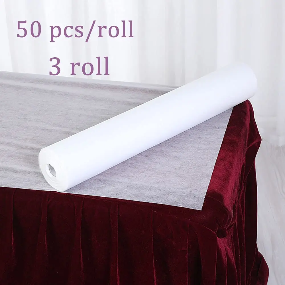 50Pcs Disposable Bed Sheet Paper Roll Non- Woven Massage Exam Spa Table ...