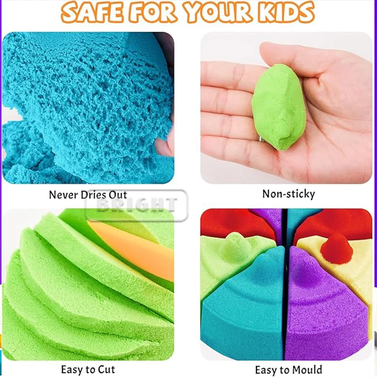 Colorful Self-Adhesive Sensory Sandbox Toys Fun Playdough Slime ...