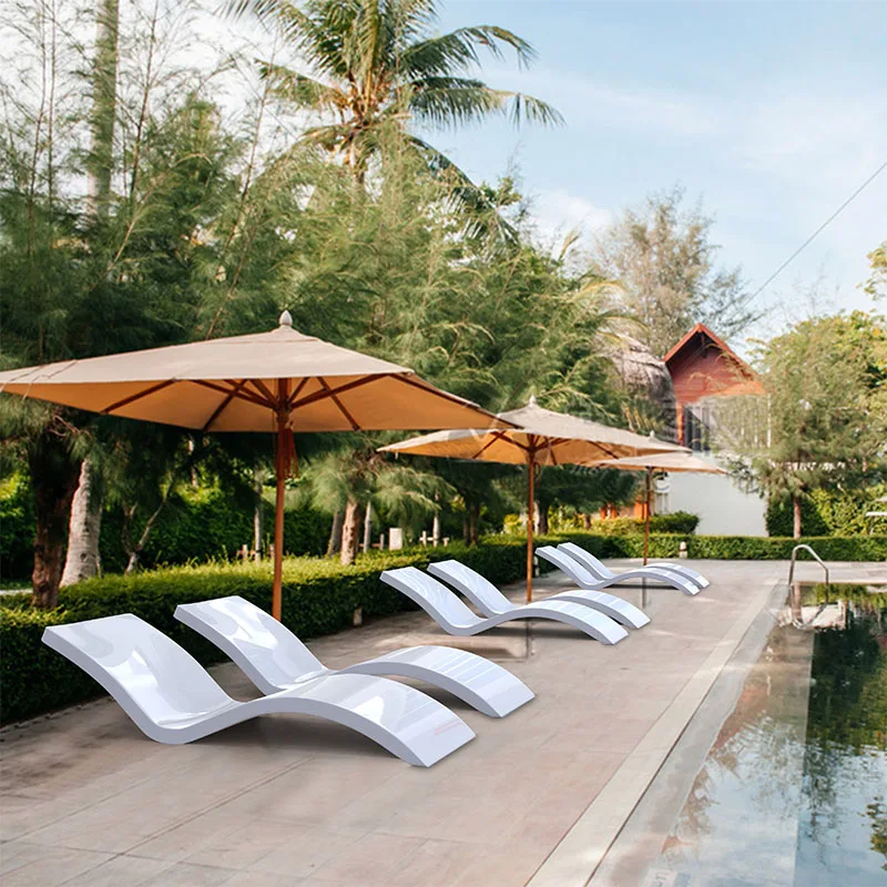 Outdoor Luxury Pool Chaise Lounge Loungers Outside Pool Side Chairs Sun ...