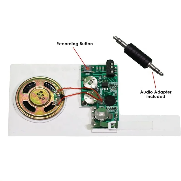 Custom Pre-recording and Recordable sound module card for musical card ...