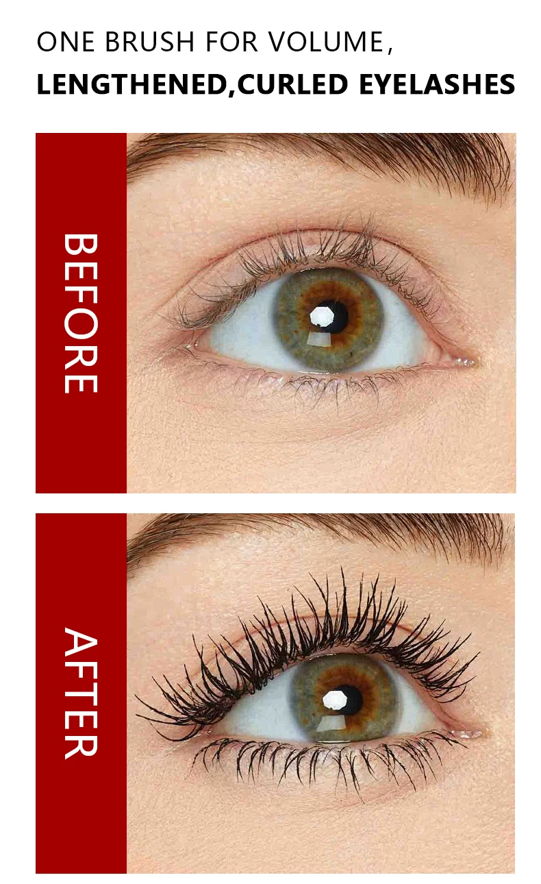 High Quality Organic Custom Logo Mascara Best Waterproof Volume Red ...