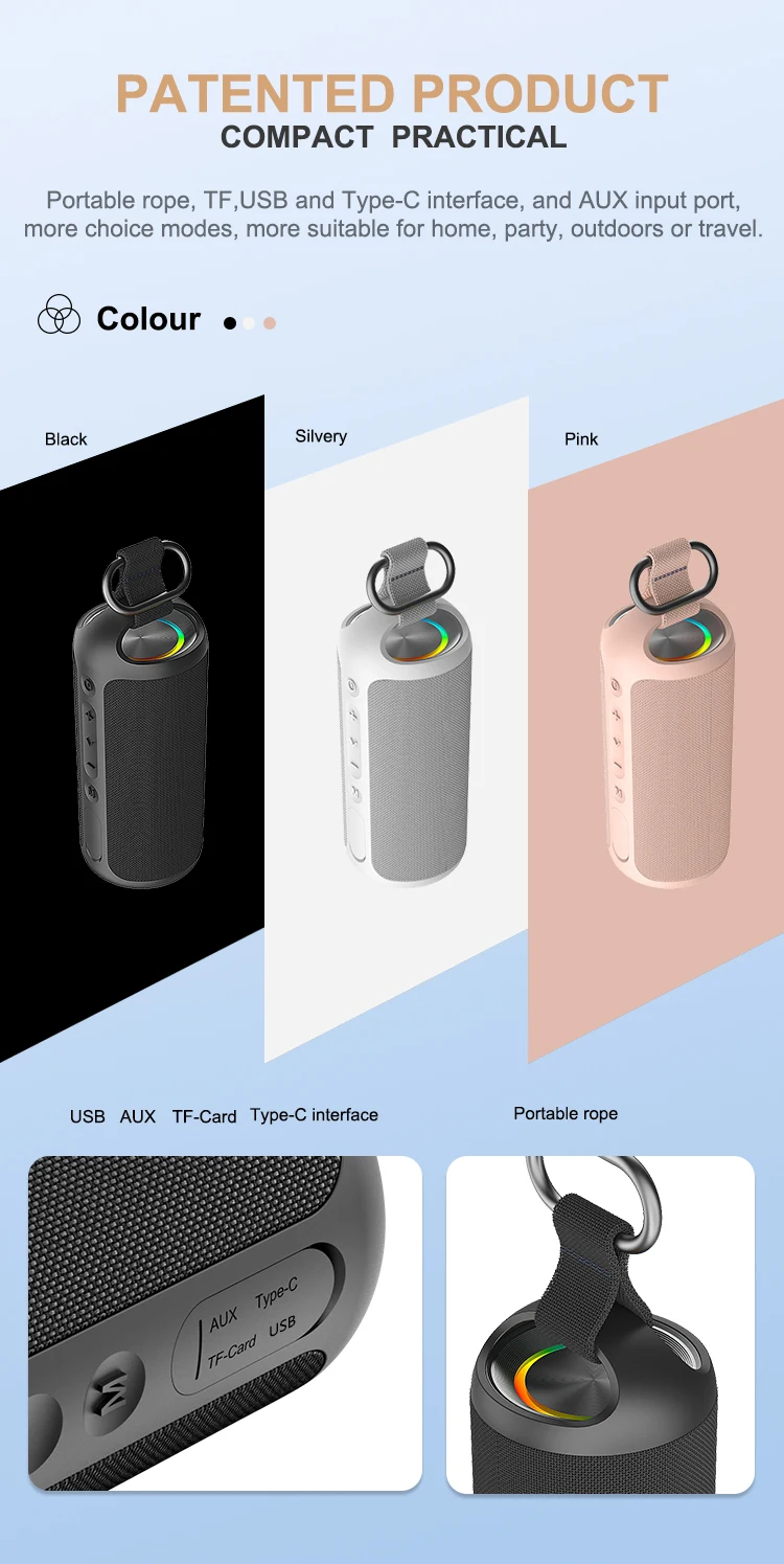 Private Design RGB Lighting IPX7 Outdoor Waterproof Speaker