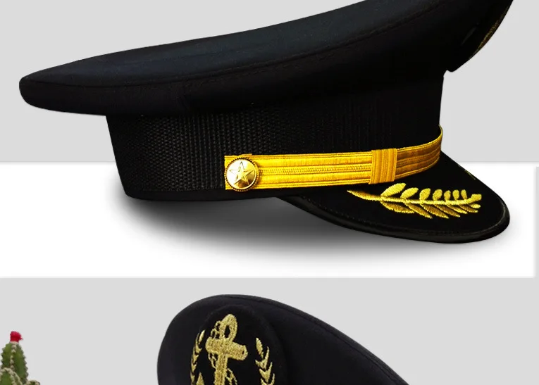 Navy Captain Sailor Sailor White Big Cap Security Property Concierge ...