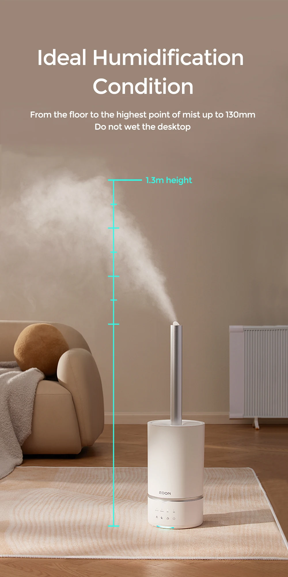 2022 Floor Standing Air Purifier Ultrasonic Humidifiers for Home Use