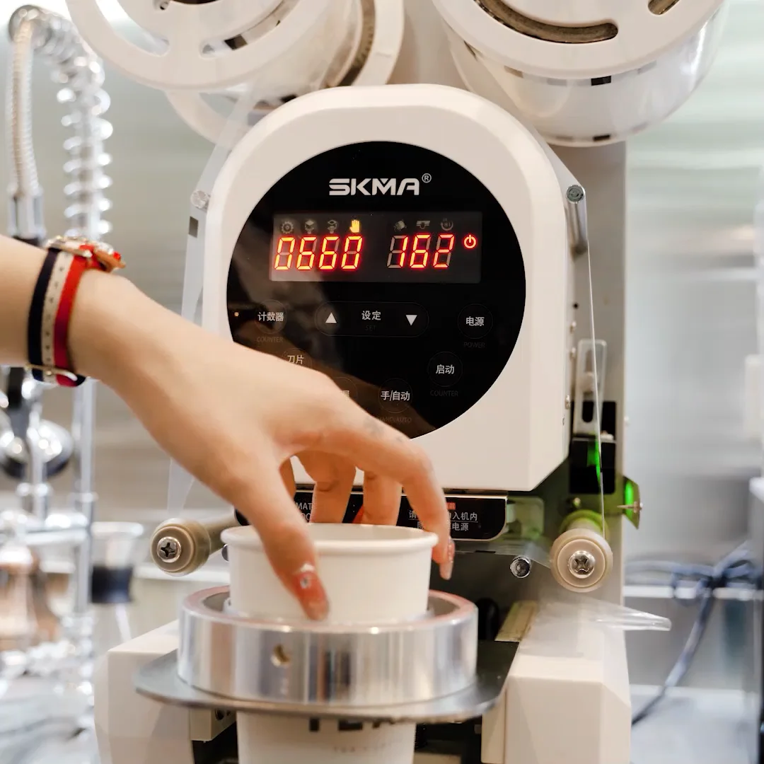 Bubble Tea Shop Equipment 110v 220v Automatic Plastic Cup Sealing ...