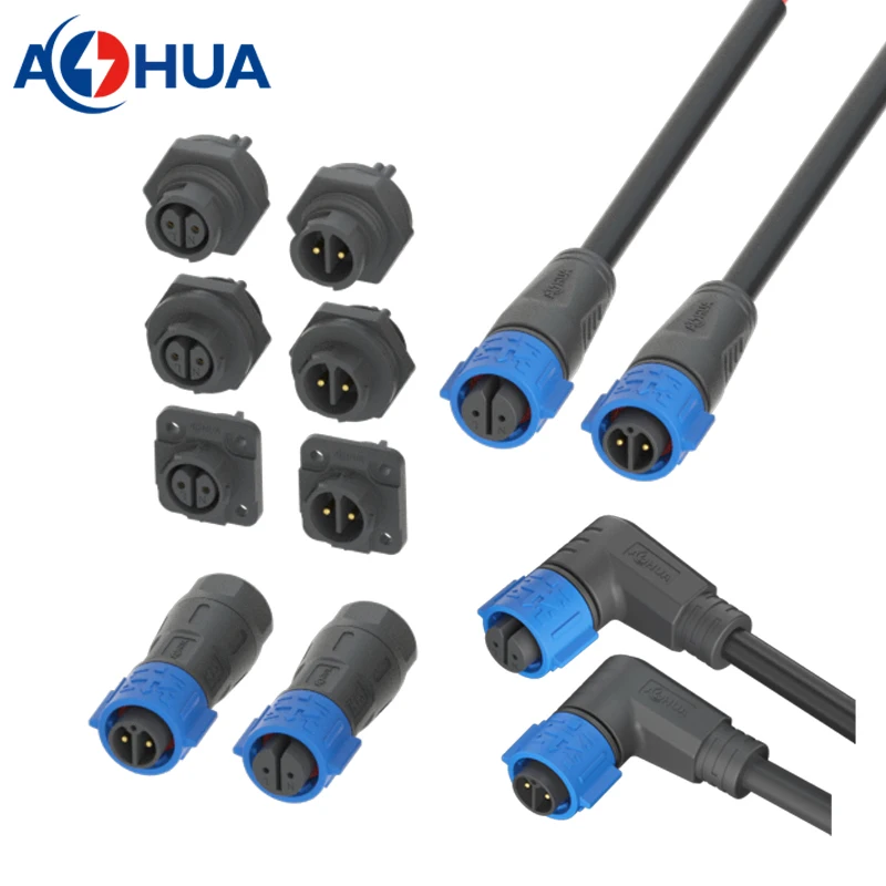 AHUA 2pin 10A Panel Mount IP67 Connector - Waterproof Power