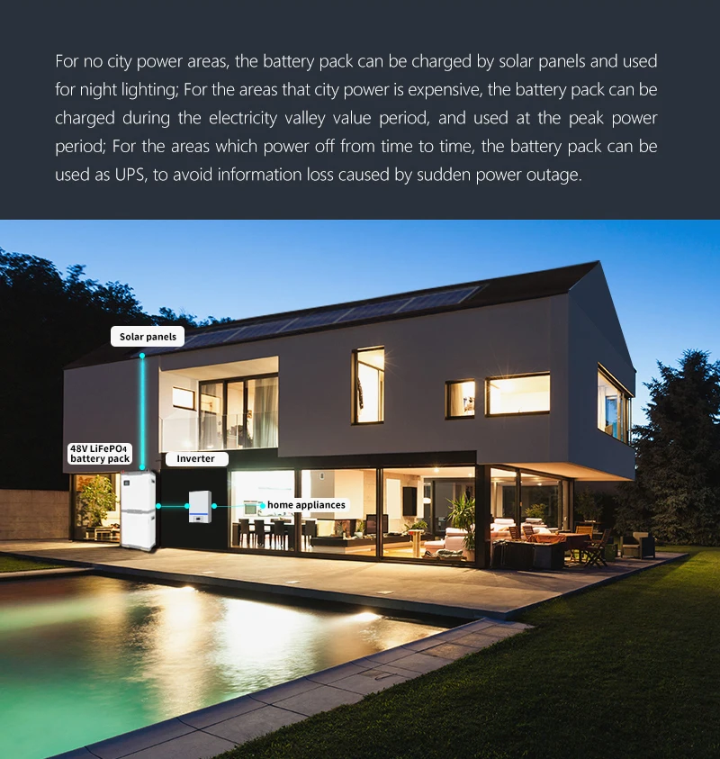 Blue Carbon Lithium Ion Battery with BMS for Solar System