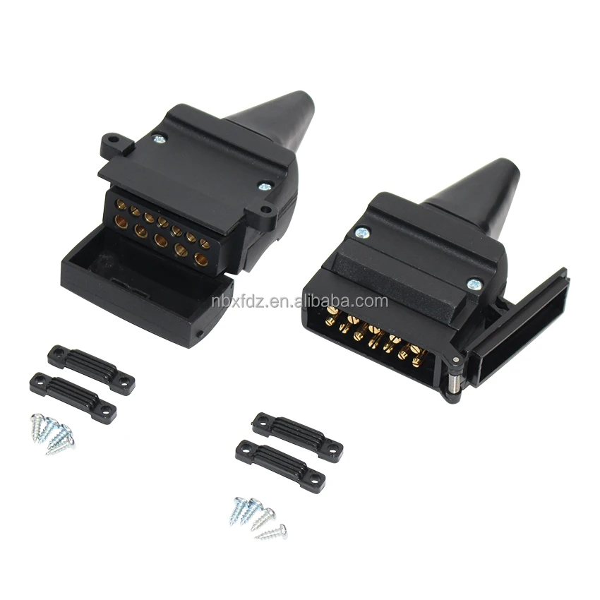 Heavy Duty Trailer Connector Plug 12Pin Australia Flat Trailer Plug ...