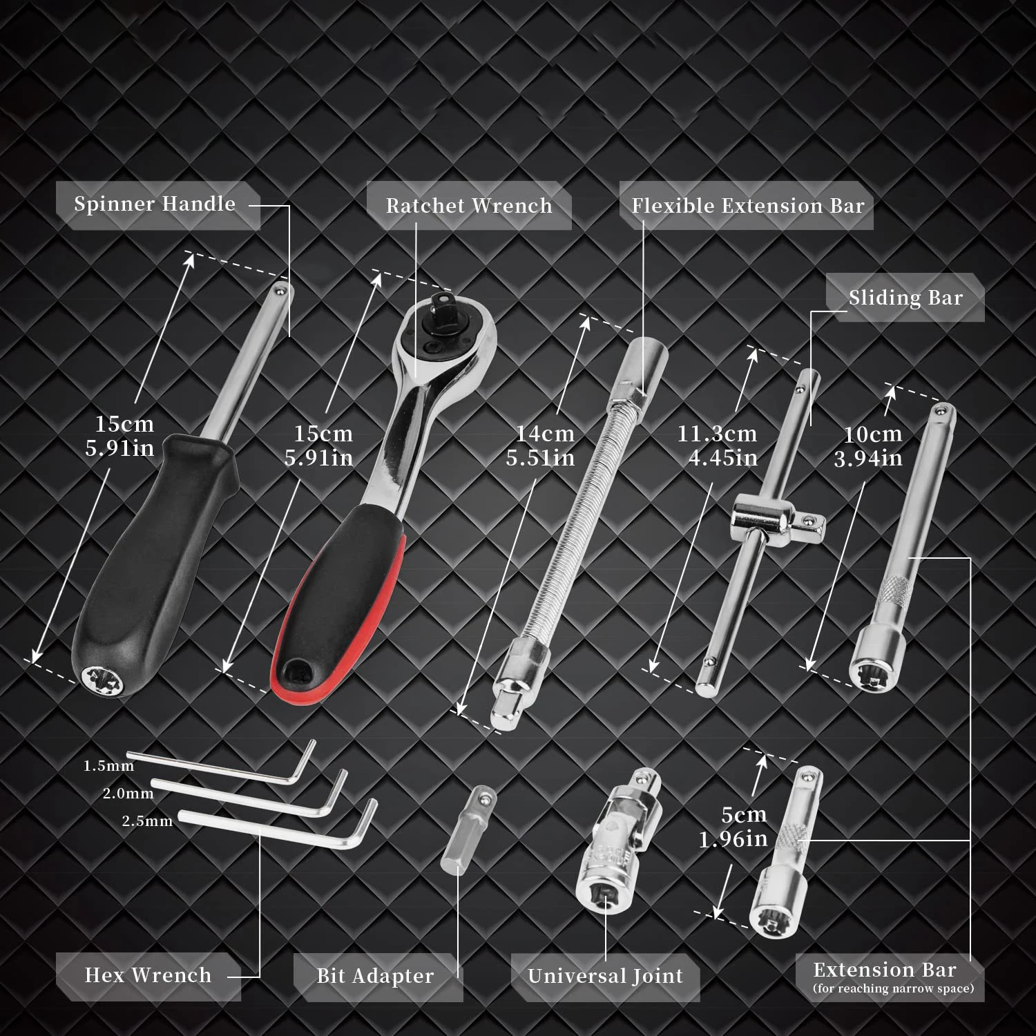 Custom Mechanics Hand Tool Set Car Repair Tool Box Home Herramientas ...