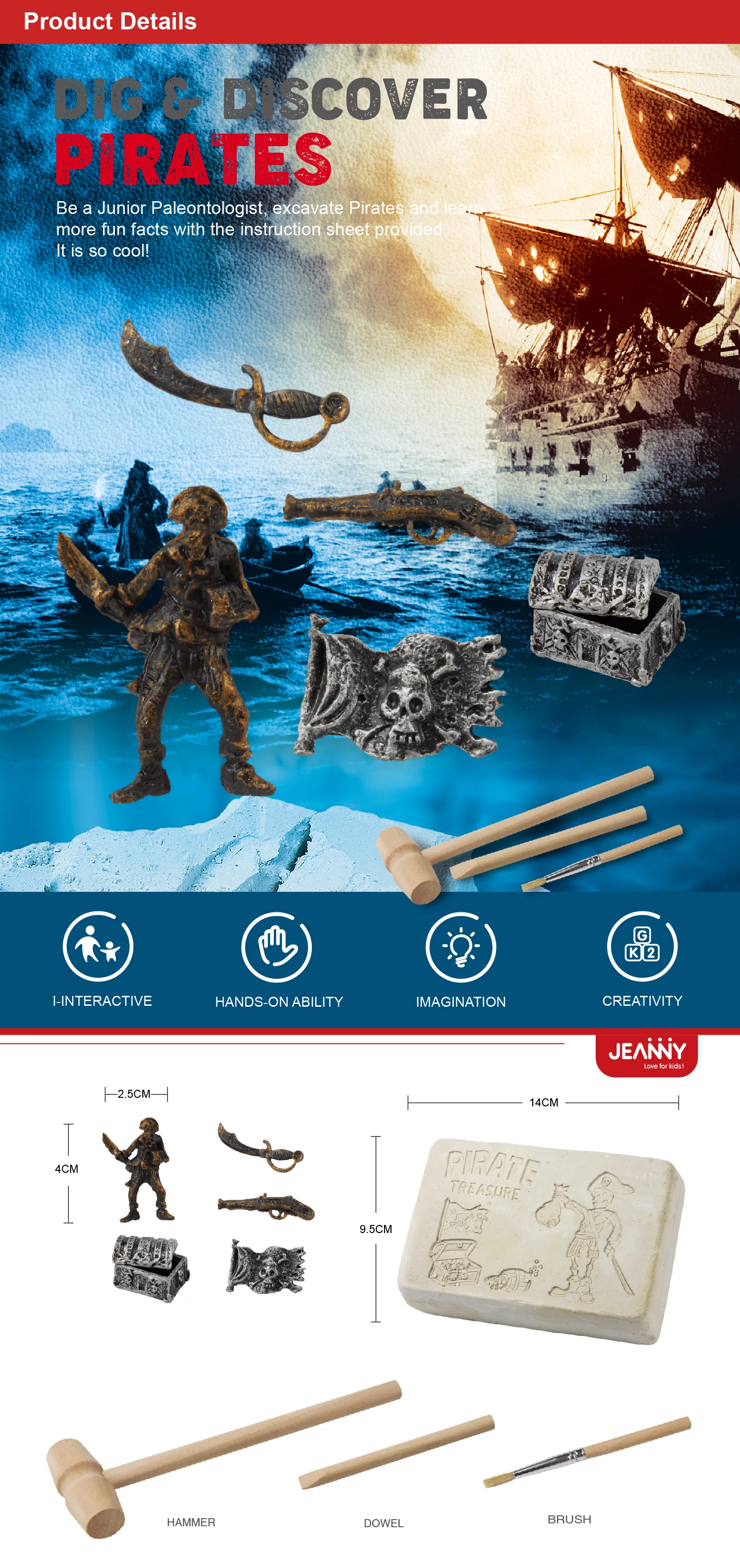 Educational Fossil Excavation DIY Kit - STEM Toys for Kids