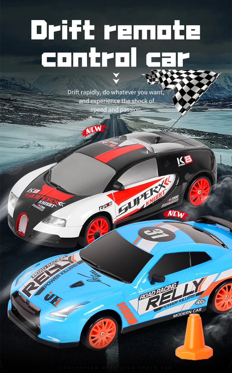 Zhorya 2.4g 4wd Remote Control Drift Racing Car 1/24 Simulation Four ...