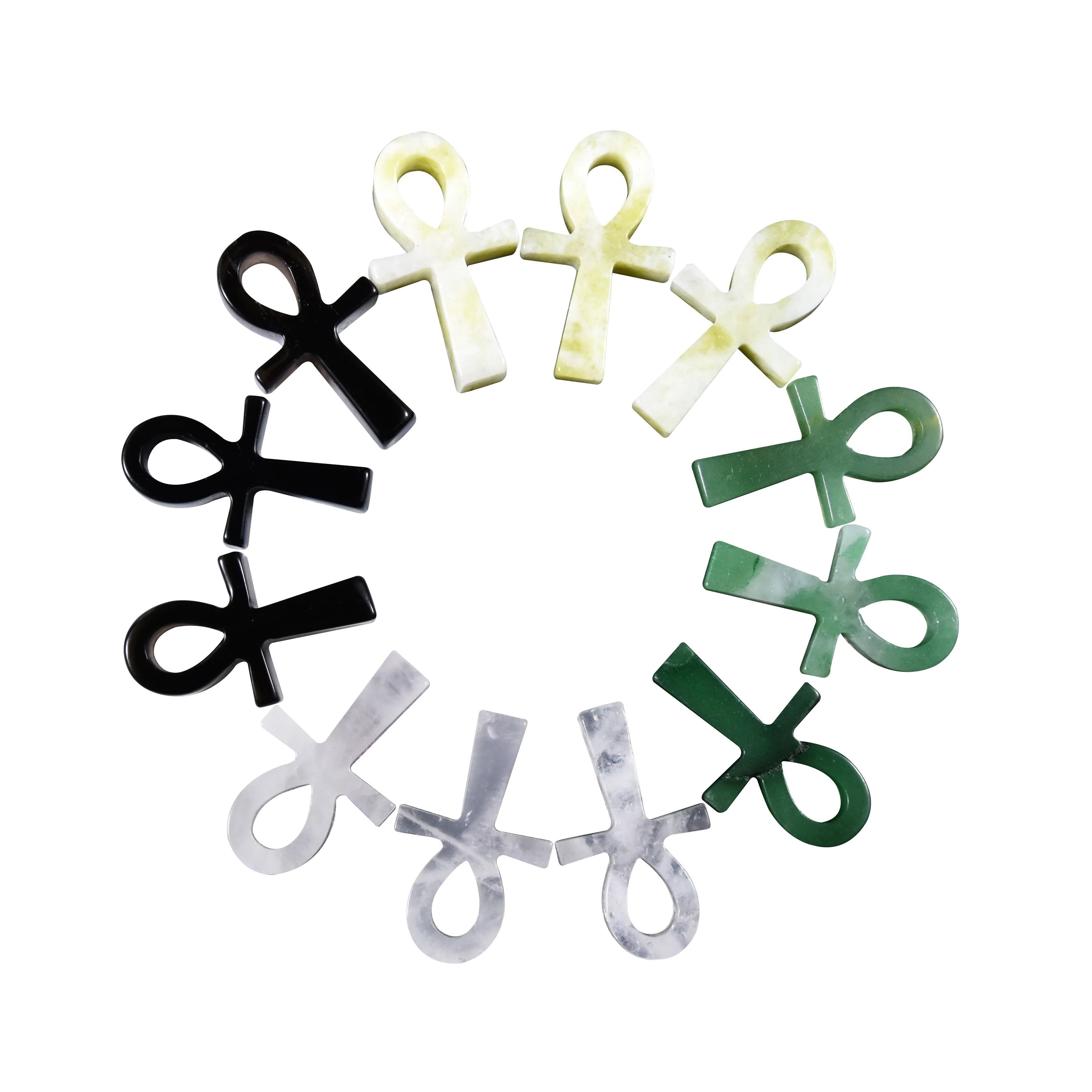 Home Décor Rocks & Geodes Key of life Crystal Carved Ankh Home & Living ...