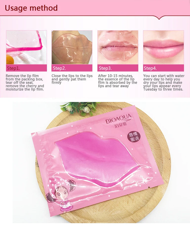 Bioaqua Collagen Nourishing Lip Mask Fades Lip Wrinkles Color ...