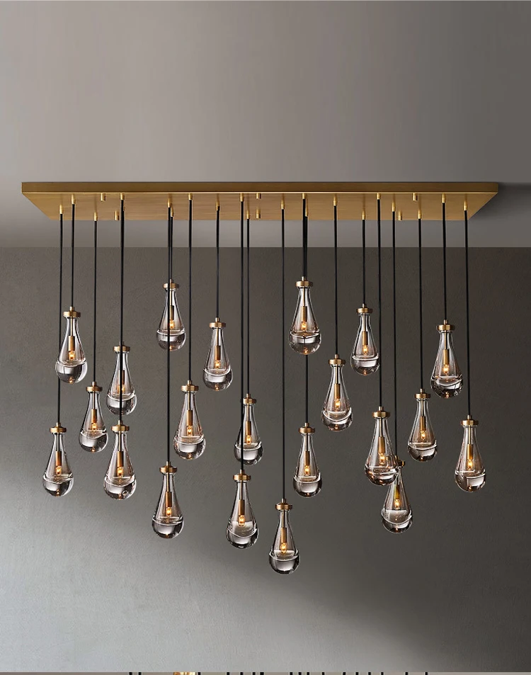 Lamp Raindrop Spiral Crystal Chain Chandelier Style Raindrop Square Top ...