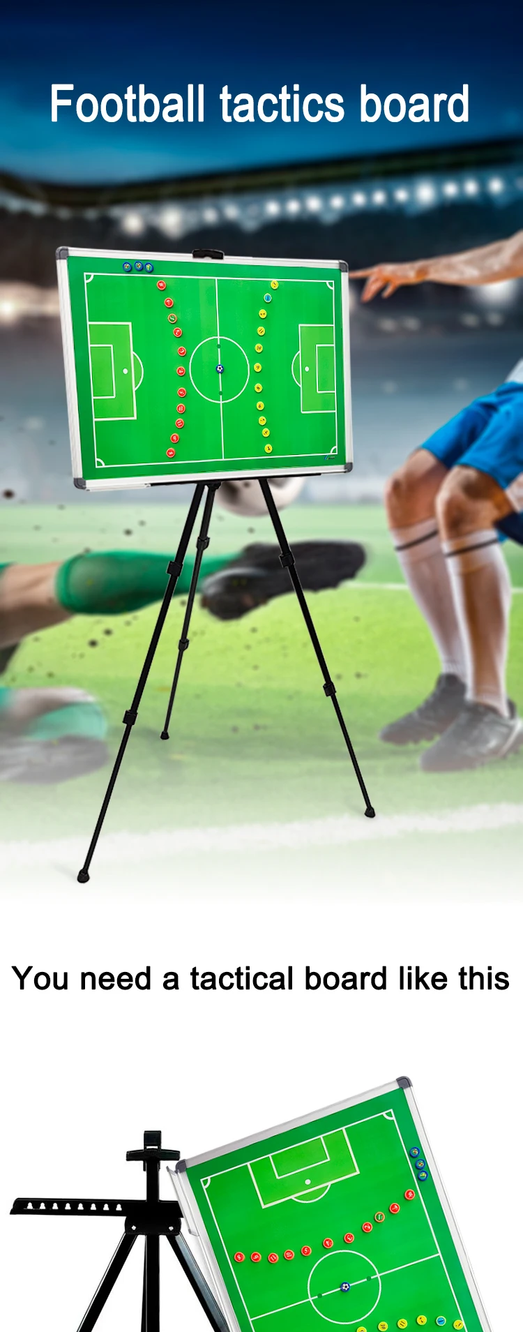 Portable Magnetic Football Coaching Board - 11-a-Side Tactics Board for ...
