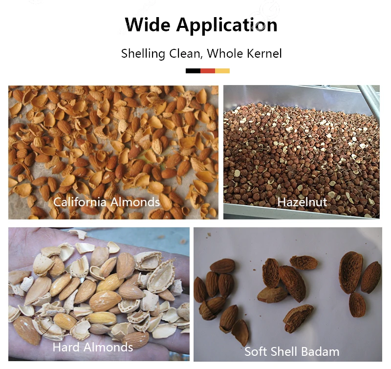 Automatic Hazelnut Peeling Almond Breaker Sheller Processing Palm ...