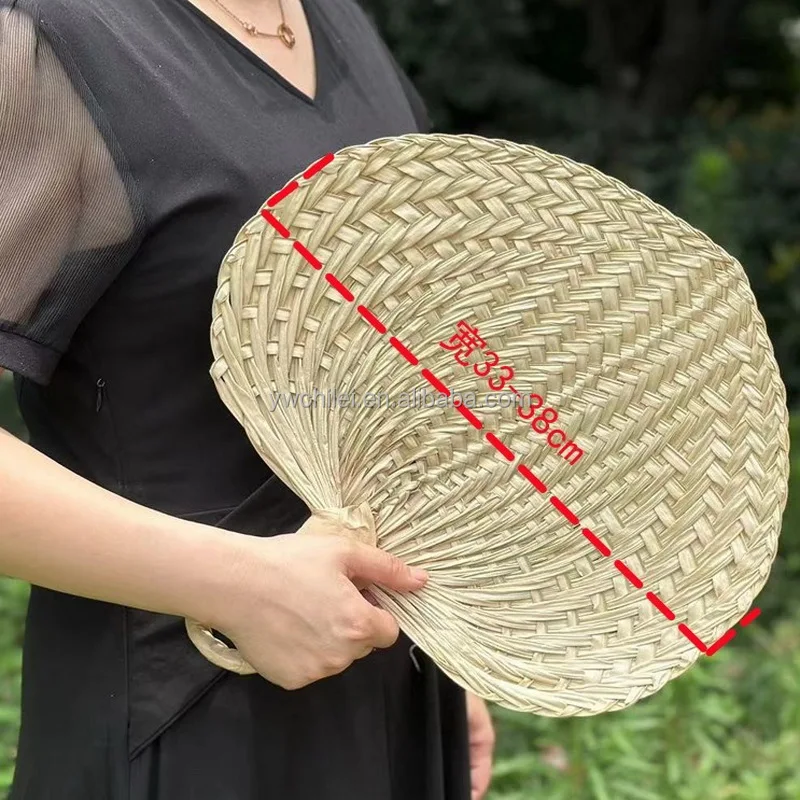 Natural Raffia Tropical Hand Fans - Home Decor Essentials