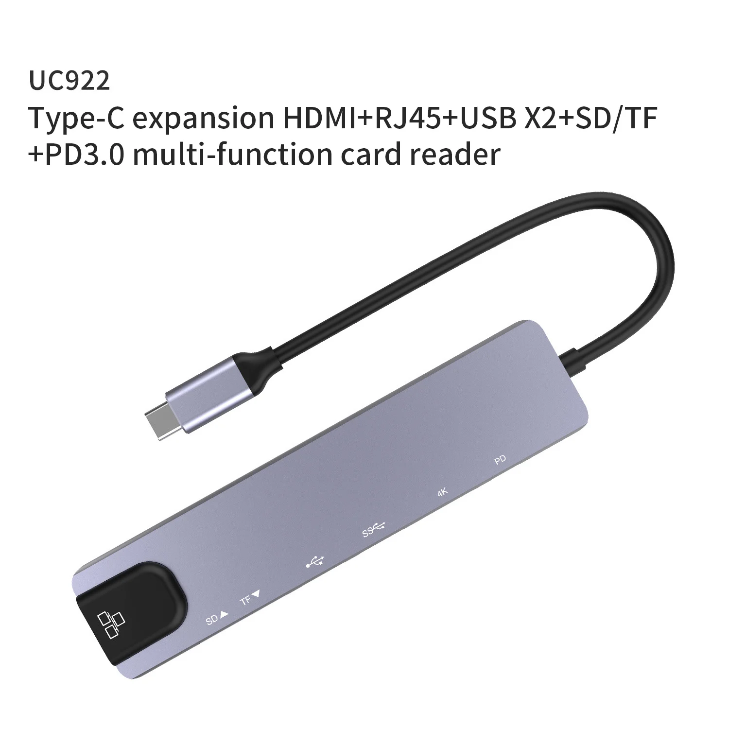 Usb Type C Hub Dock Adapter Hdtv Hub Usb 3.0 Card Reader Laptop Docking ...