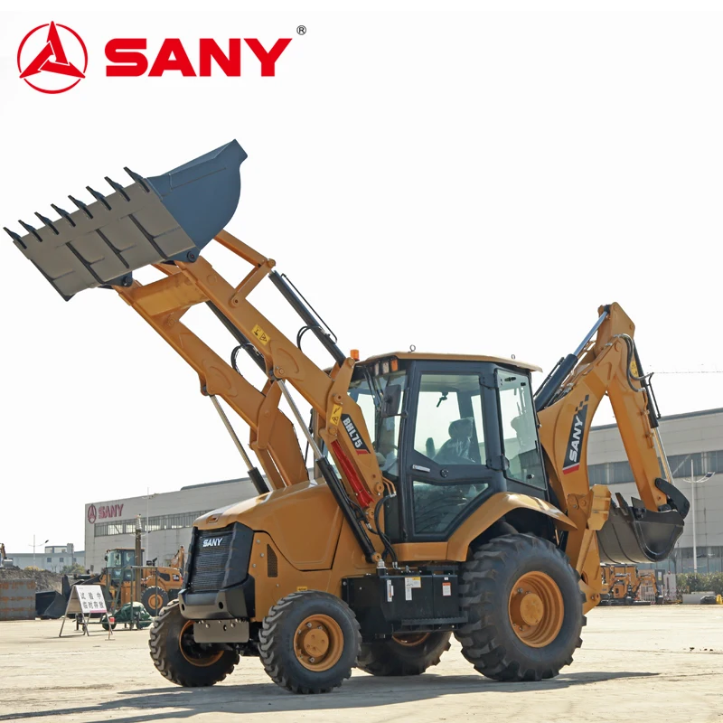 Sany Backhoe Loader Digger Loader Bucket Capacity 1.0 M3 Tractor With ...