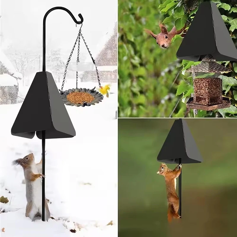 New Squirrel Baffle Hanging Bird Feeder Foldable Squirrel Guard Flapper ...