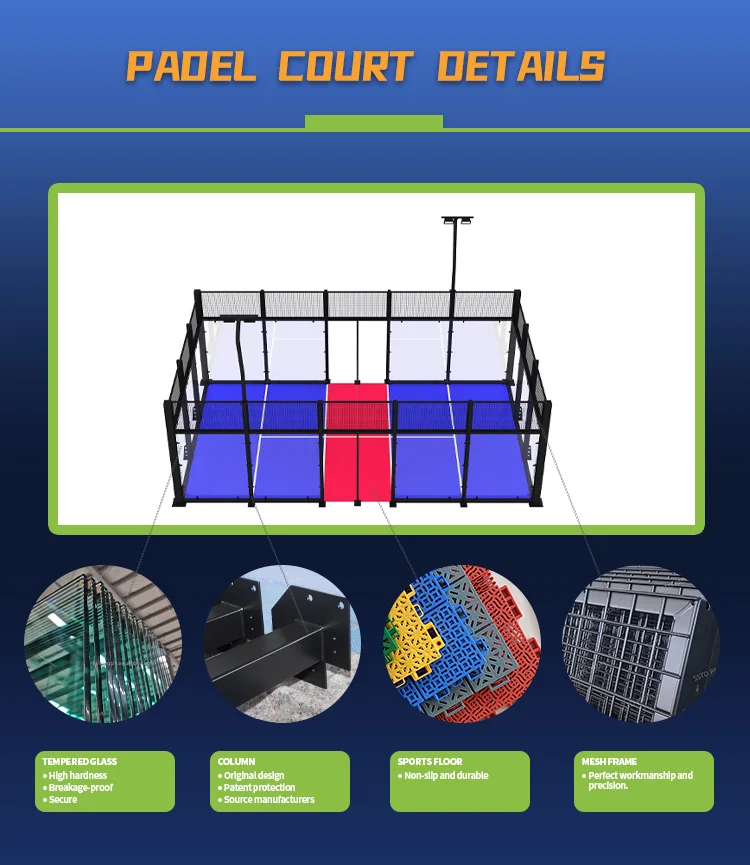 SSTD Football Court Steel Padel Stadium From China Glass Padbol Court ...