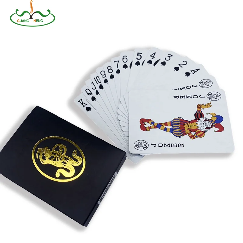 Luxury Custom Logo Gold Foil Box Poker Cards Linen Finishing High ...
