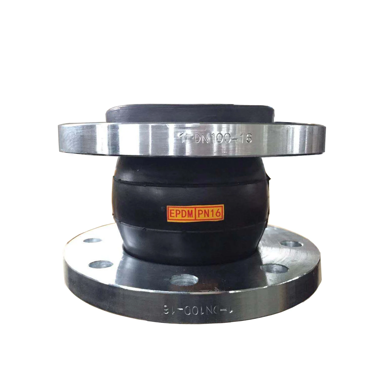 DN100 Rubber Expansion Joint Flanged Connector Coupling Pipeline Bellows Compensator Price EPDM ...