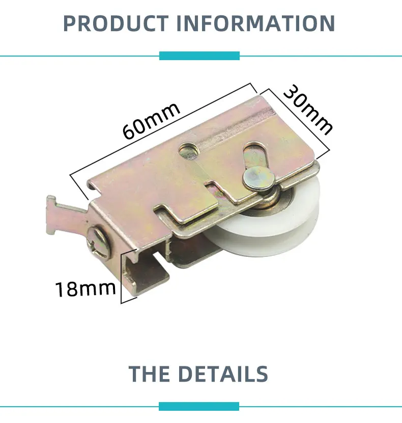 Iron Adjustable Heavy Duty Sliding Door Roller Wheel Blinds