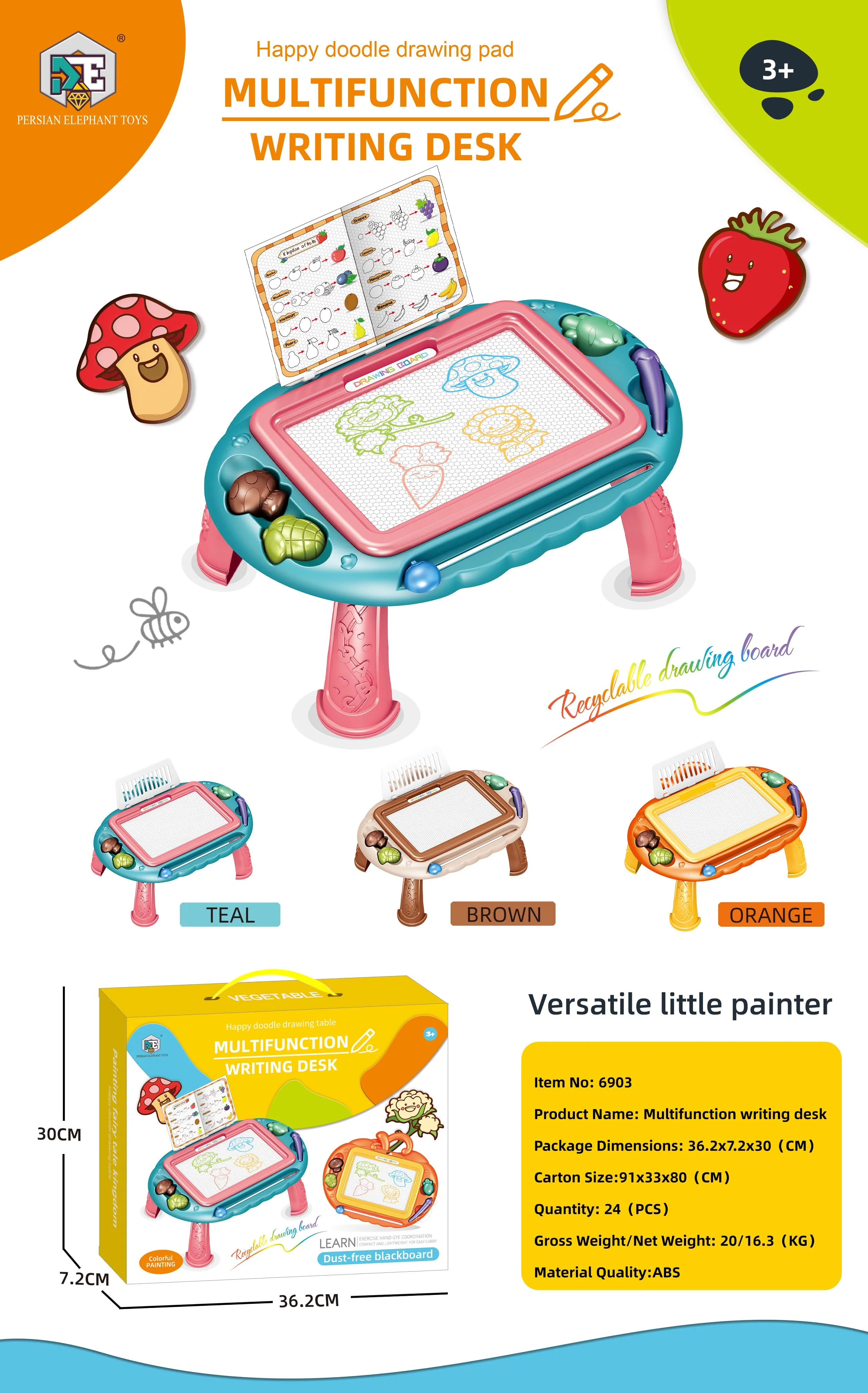 Multi-function Magneto Drawing Tablet Desk Toys Painting Supplies Games ...