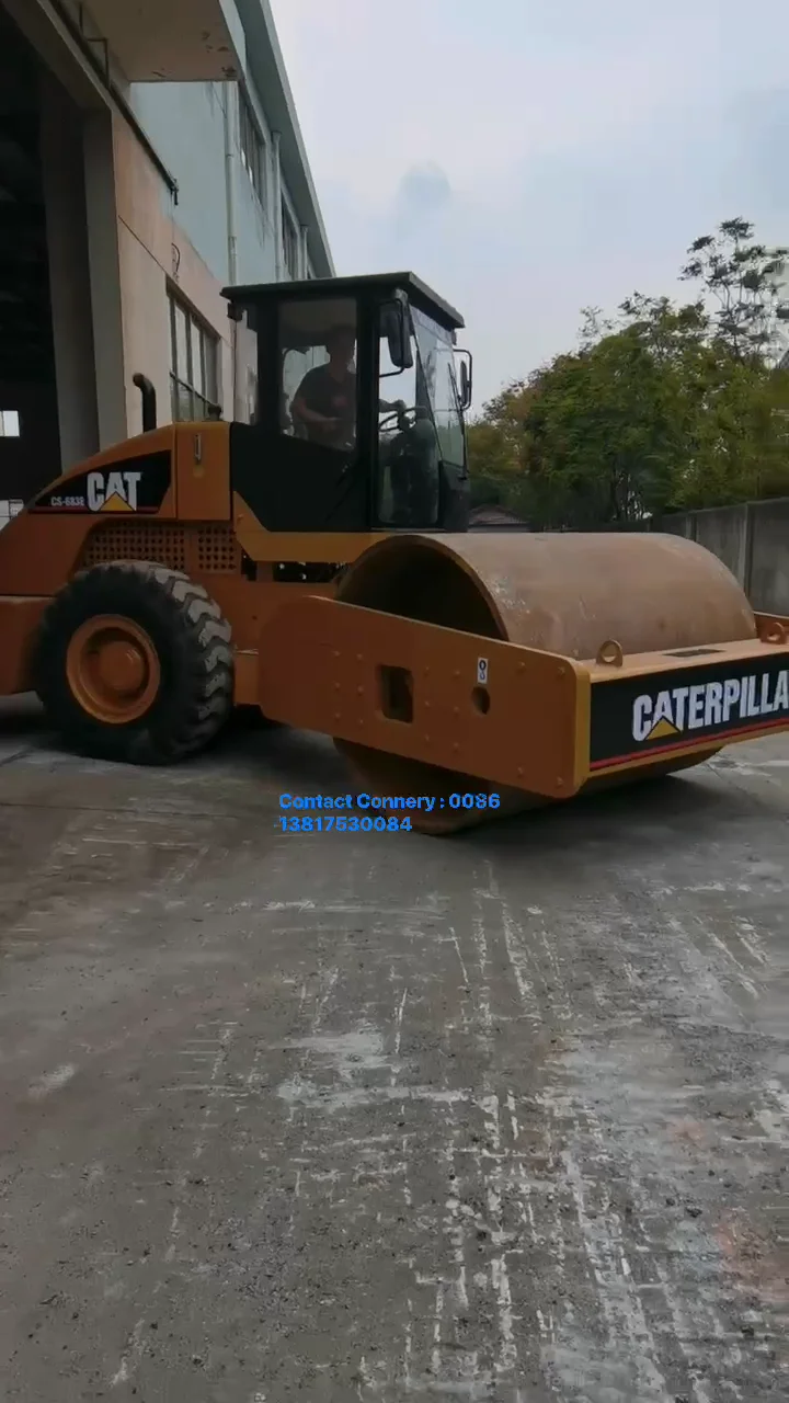 18 Ton Used Cat Cs683e Vibratory Smooth Drum Road Roller For Sale ...