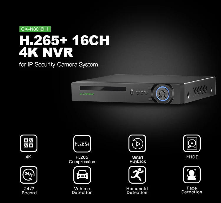 Gx-n8016h1 China Factory Oem Odm Video Recorder Nvr With Customized ...