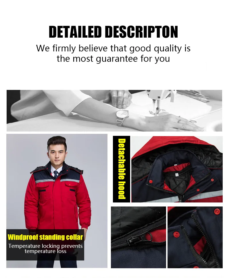 Winter Thick Working Uniforms for Engineering & Gas Stations