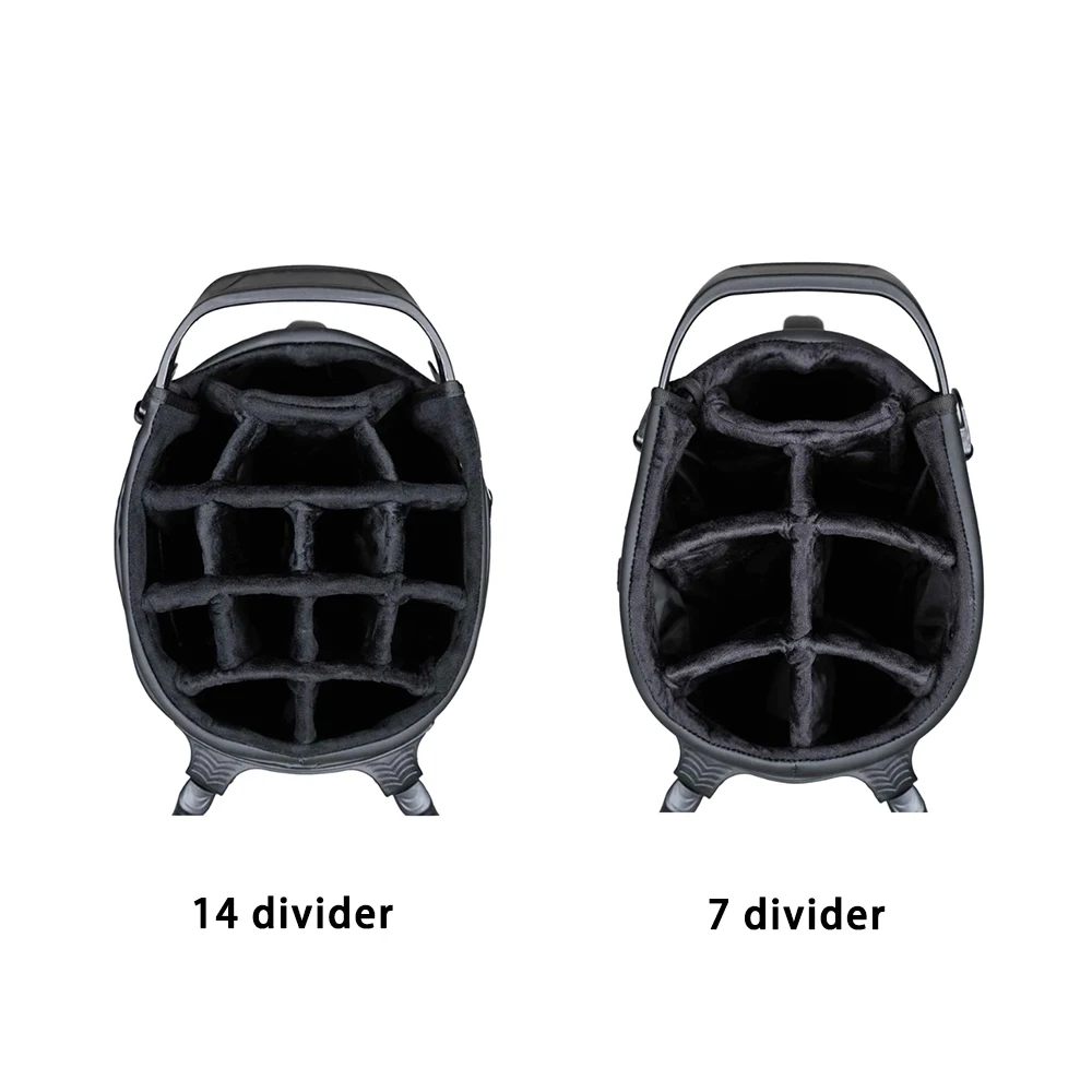 Custom Dividers Golf Bags For Men Pu Leather Custom Transparent Golf ...