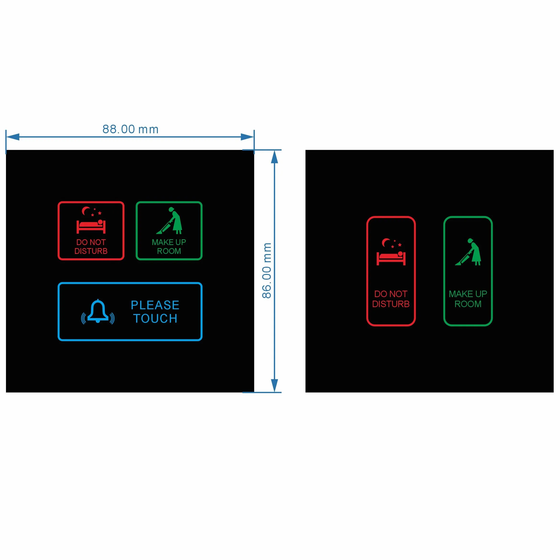 Smart Hotel Door Bell Panel - DND, Make up Room, Pls Wait