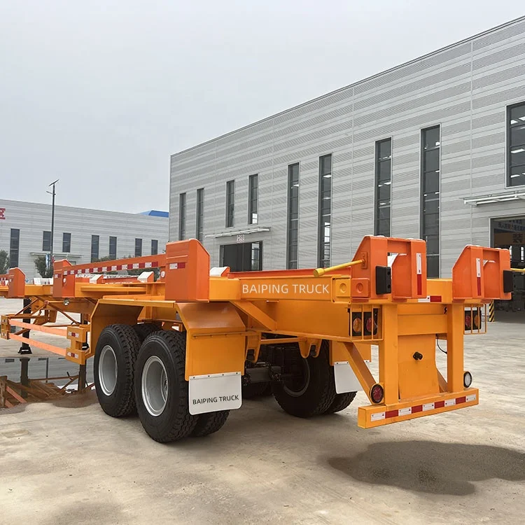 40ft Semi-Trailer Port Terminal Container Steel Drill Trailer for ...