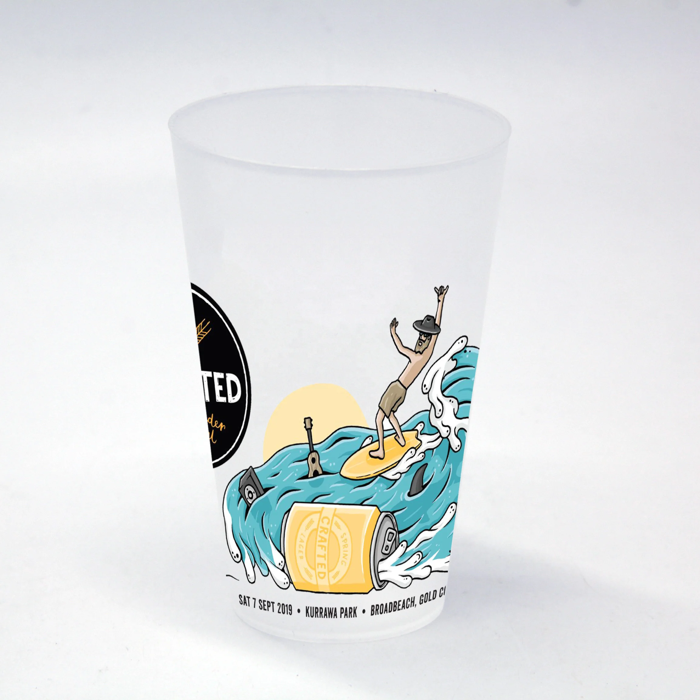 BPA free Custom Printed Reusable 10 OZ smooth plastic beer festival ...