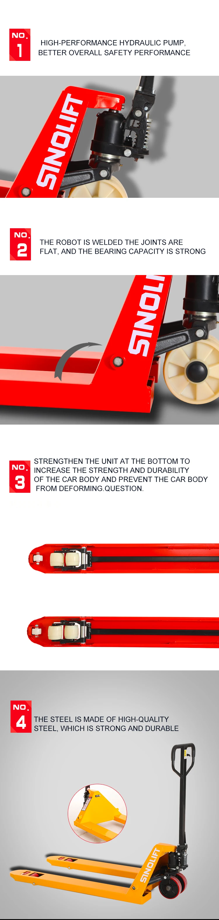 Sinolift DF Series Hand Pallet Jack - 2500-3000kg Capacity