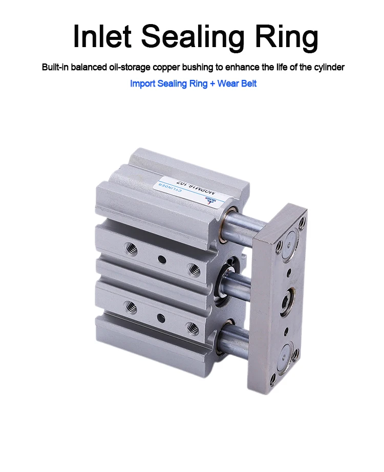 Threaded Interface Guide Rod Air Pressure Differential Sliding Dual ...