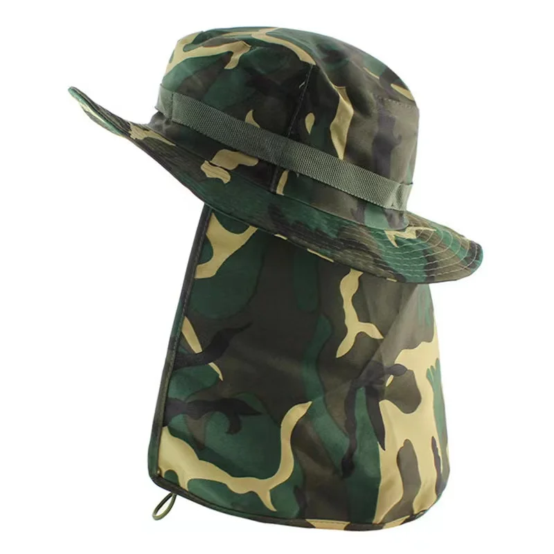 Outdoor Camouflage Sun Protection Hat For Men And Women Neck Protection ...