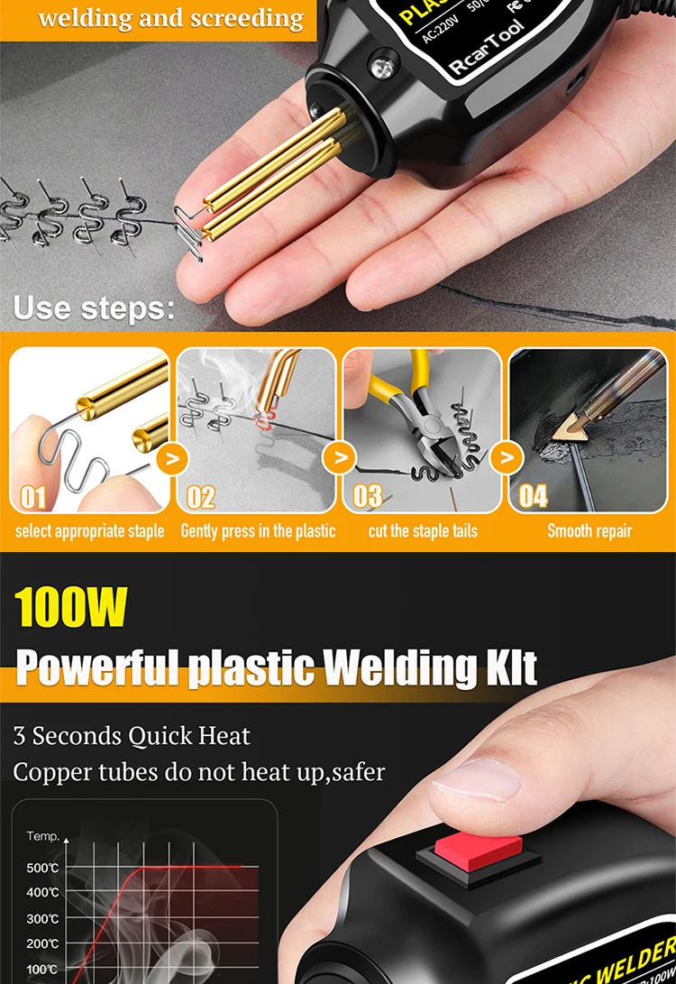 100 Watt Plastic Repair Torch,Car Bumper Repair,Fast Heat Up,Anti ...