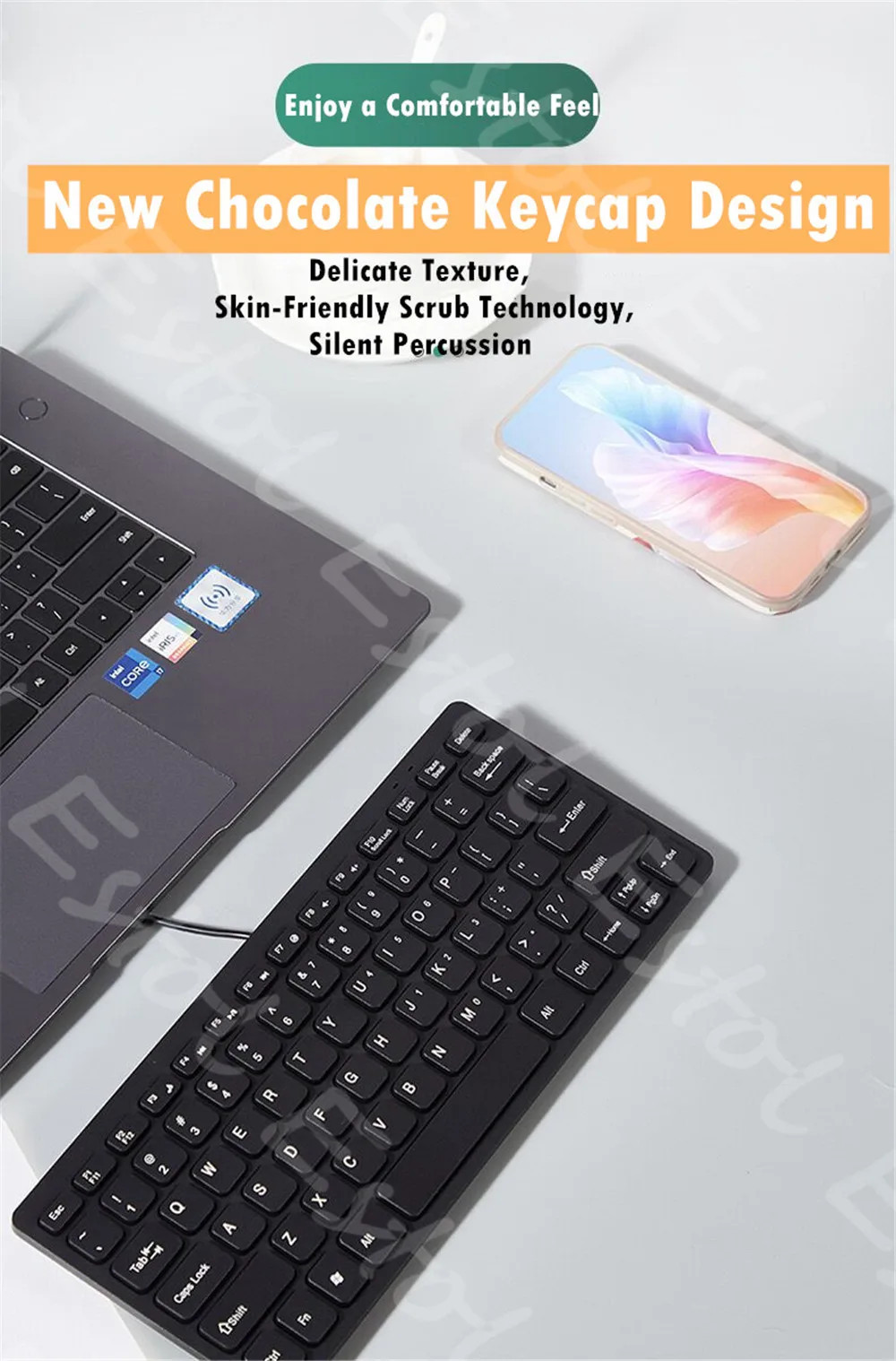 Mini Multimedia Wired Keyboard 78 Keys for PC & Laptop