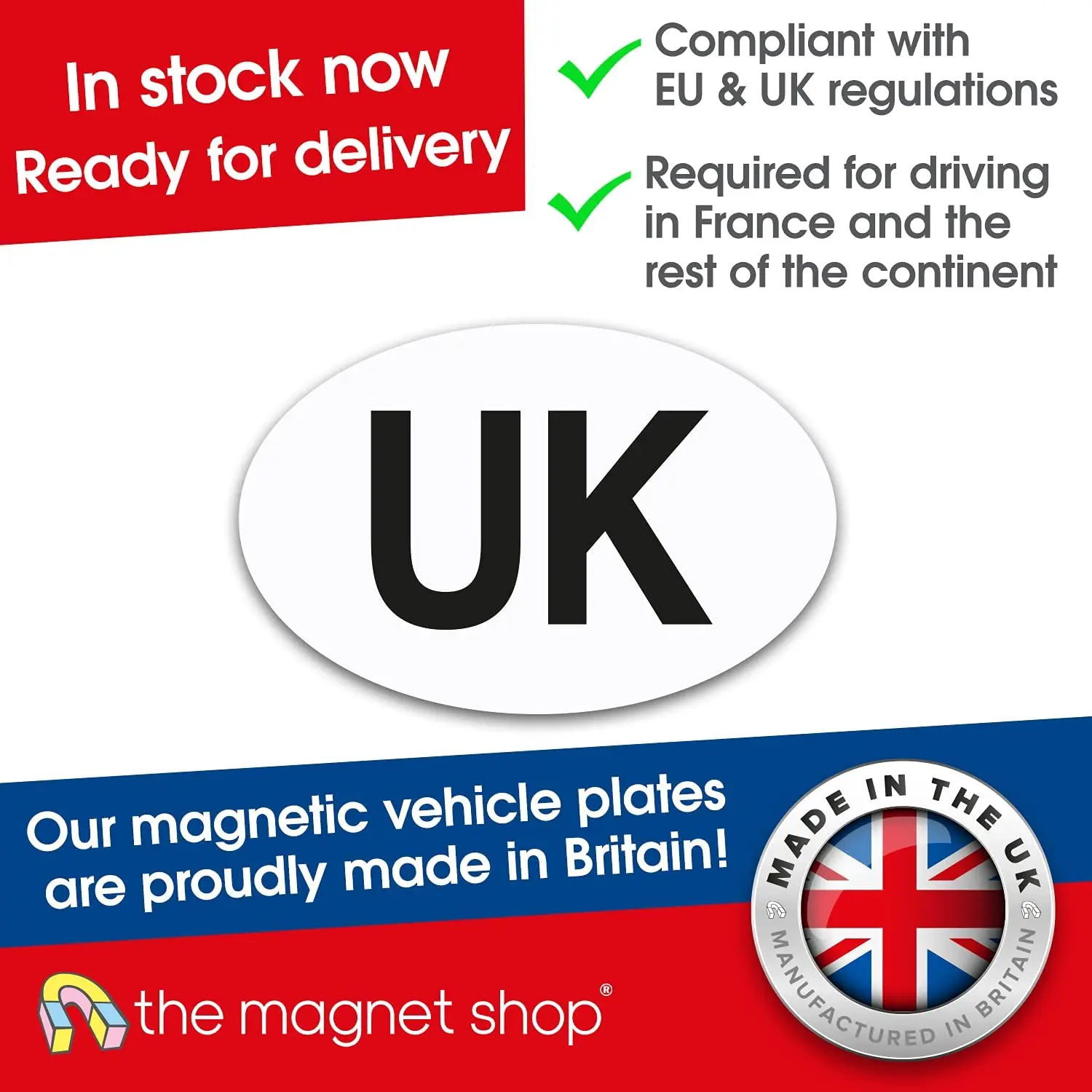 Maglory Custom Oval UK Magnet - Perfect for Learner Drivers