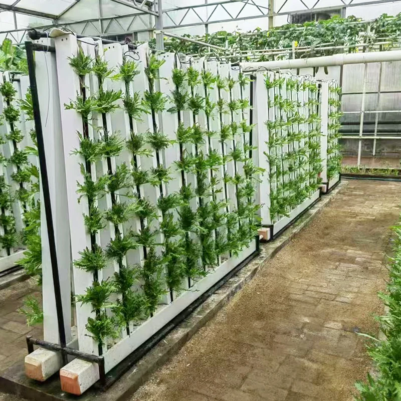 Commercial Hydroponic NFT Rack System 10 Levels with Drainage Channels