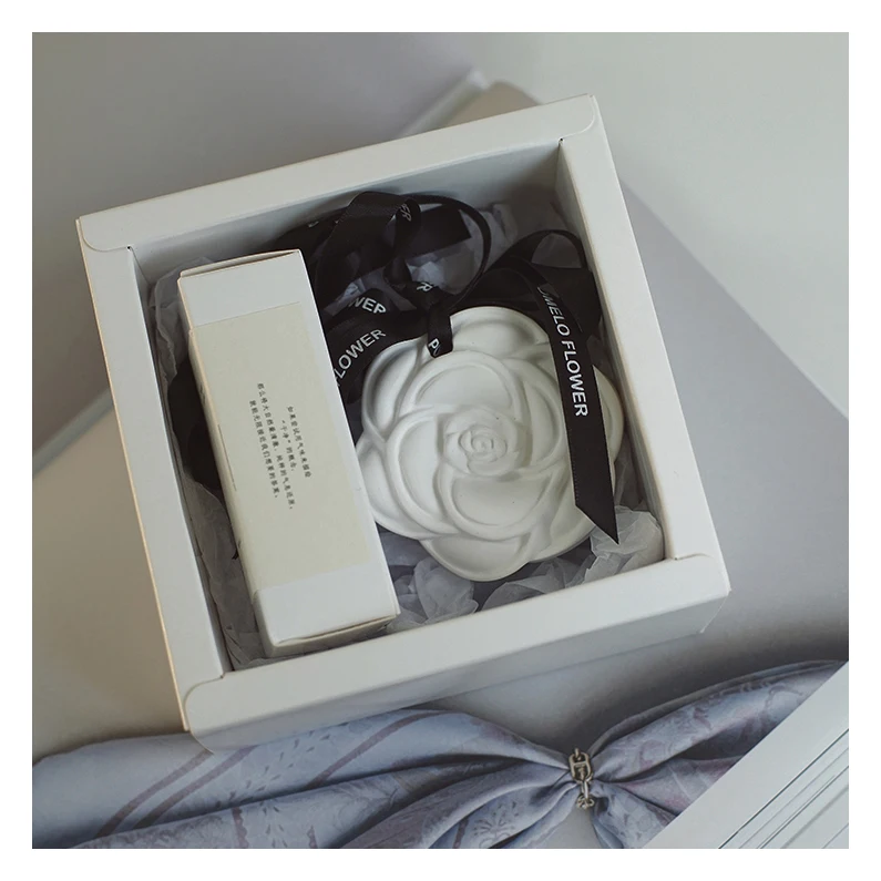 Car Aromatherapy Plaster Piece Camellia Diffuser Stone Shoe Cabinet ...