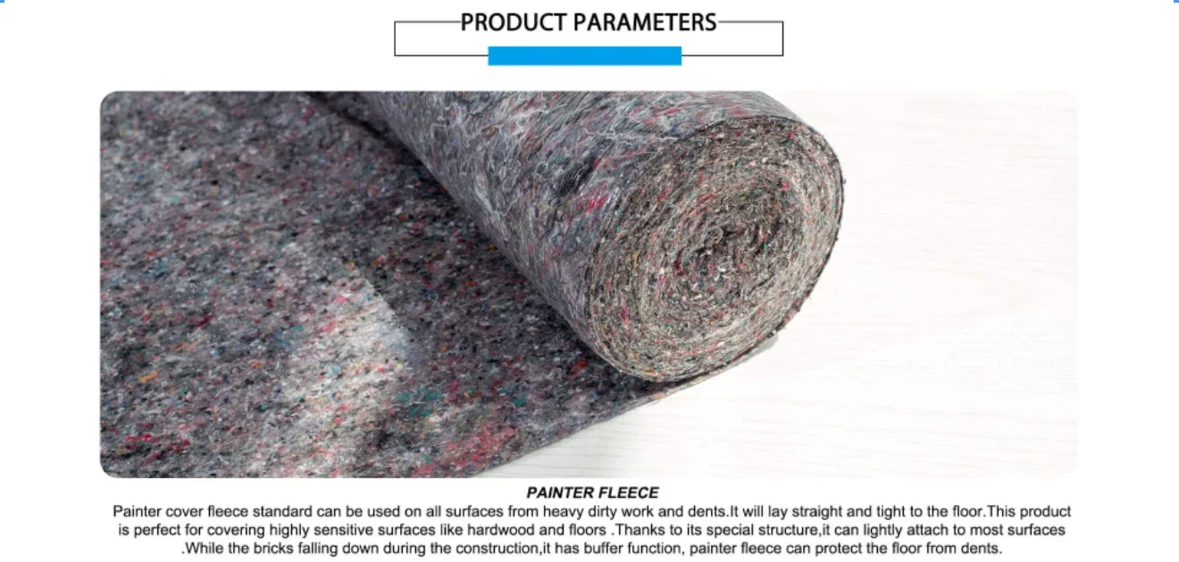 Waterproof Painter Cover Felt White Sticky Felt Self Adhesive Floor ...